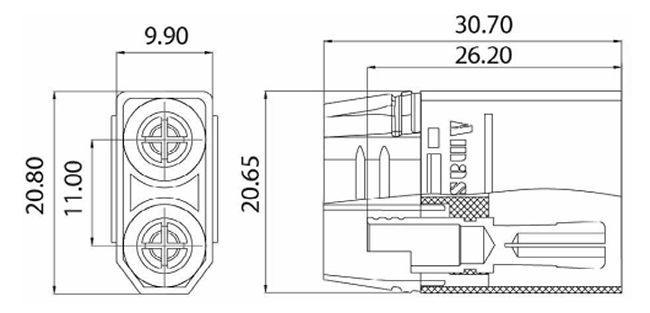 Connecteur XT90 Male 90A
